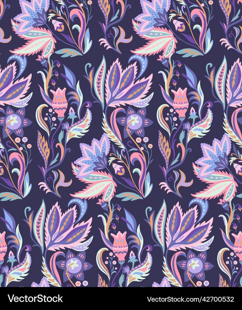 Vintage floral ornamental pattern in victorian Vector Image