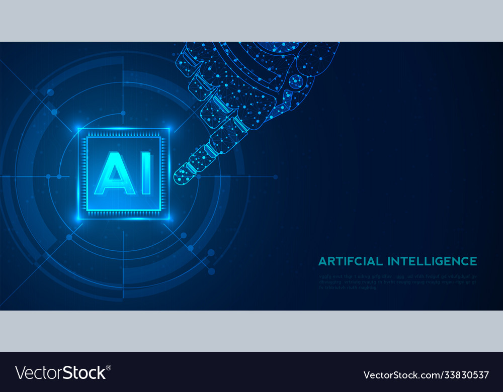 Artificial intelligence machine learning ai data Vector Image