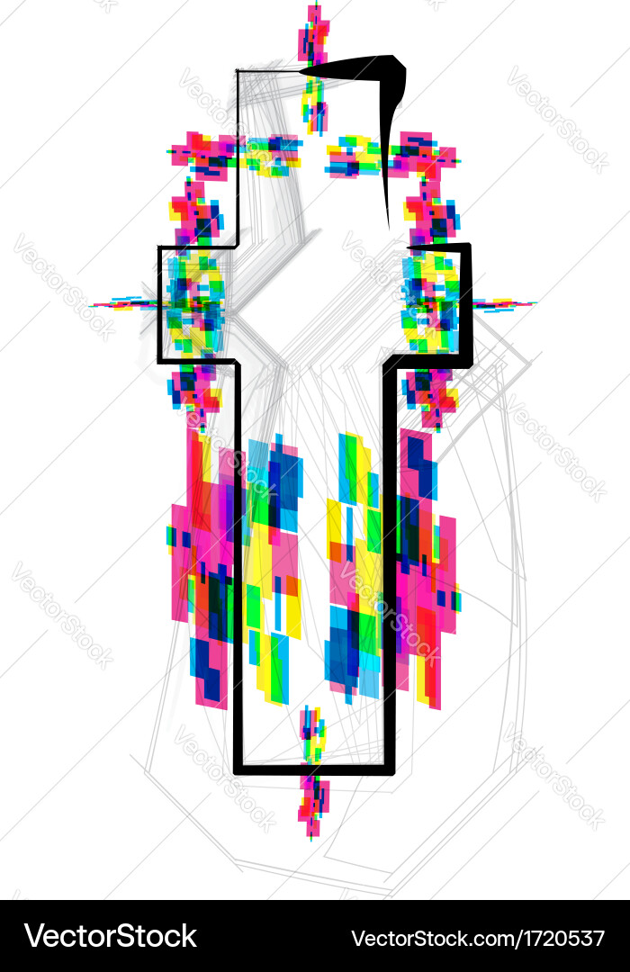 Colorful font - letter t Royalty Free Vector Image