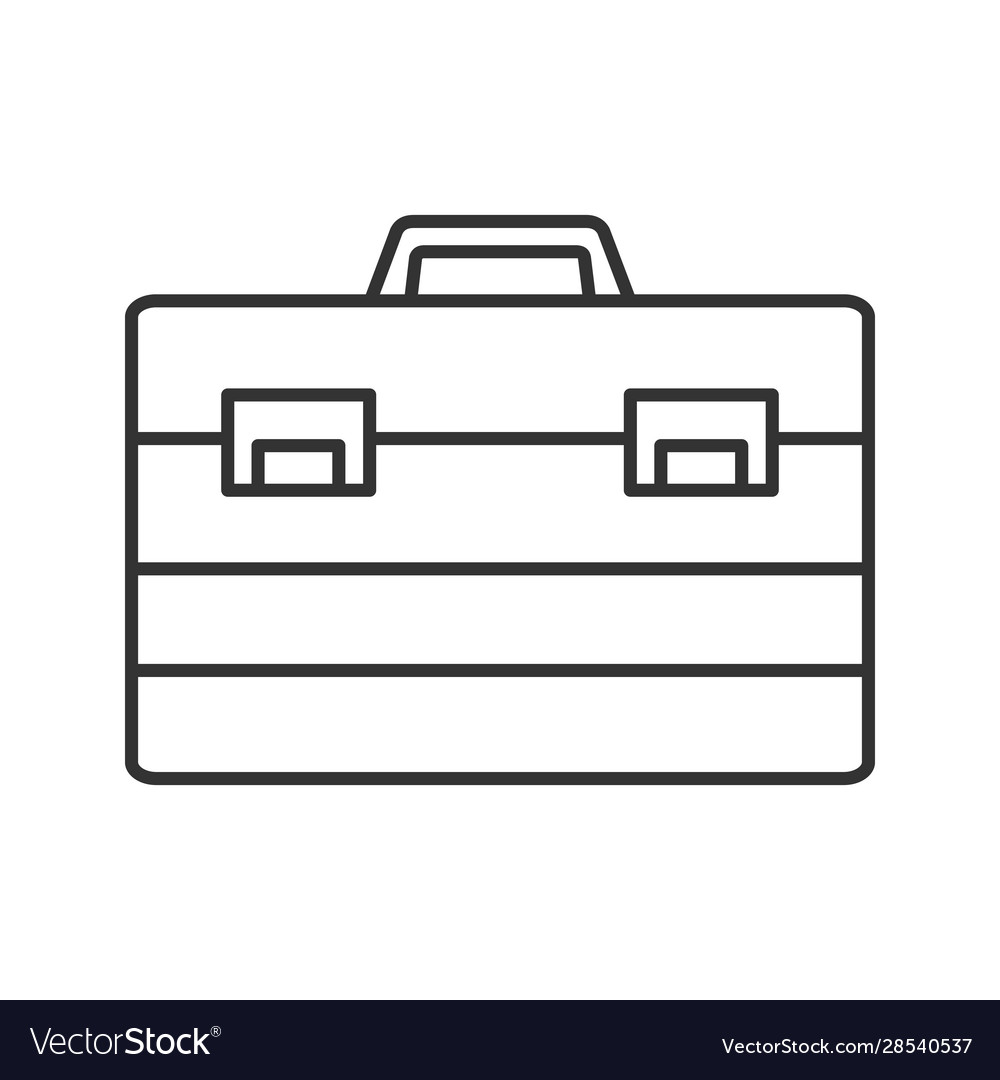 Construction toolbox linear icon Royalty Free Vector Image
