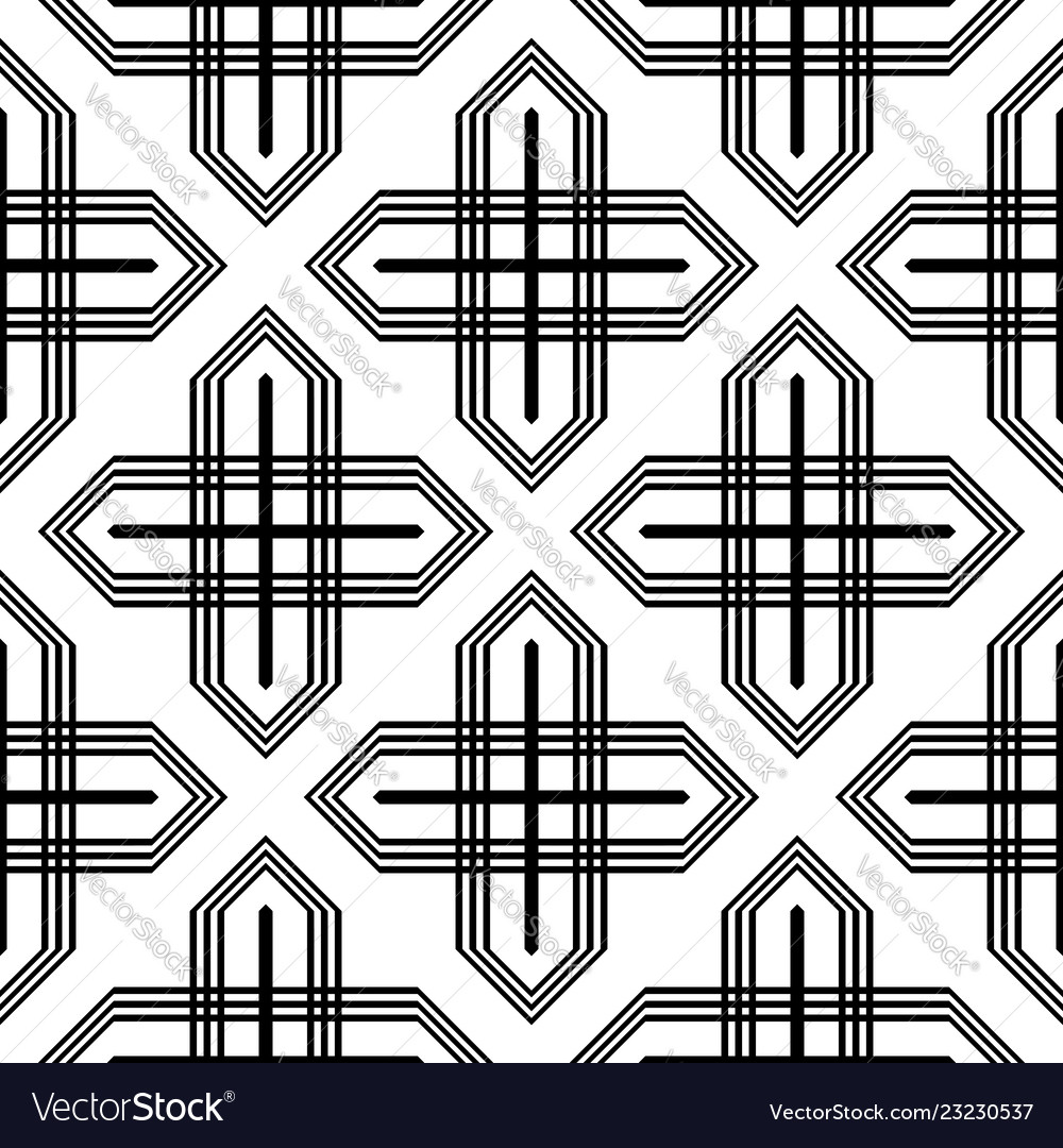 Design seamless monochrome geometric pattern Vector Image Design seamless monochrome geometric pattern Vector Image