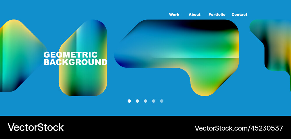 Geometric fluid shapes with liquid colors abstract