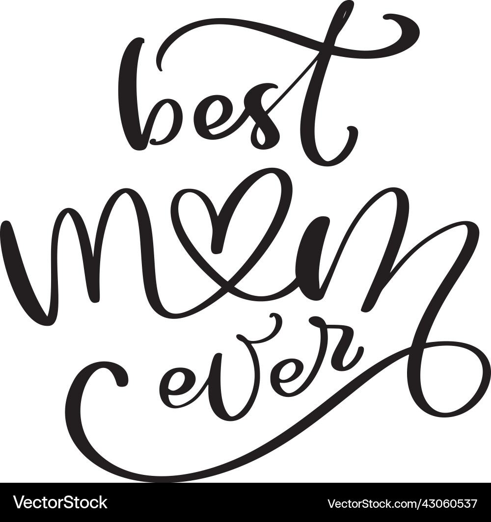 Handwritten lettering heart calligraphy Royalty Free Vector