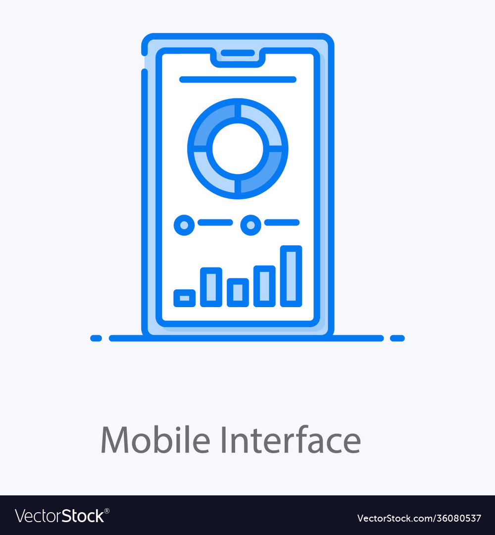 Mobile interface Royalty Free Vector Image - VectorStock