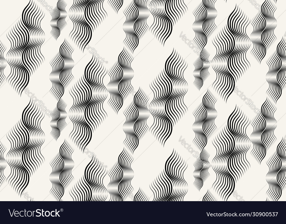 Seamless pattern striped abstract wavy Royalty Free Vector
