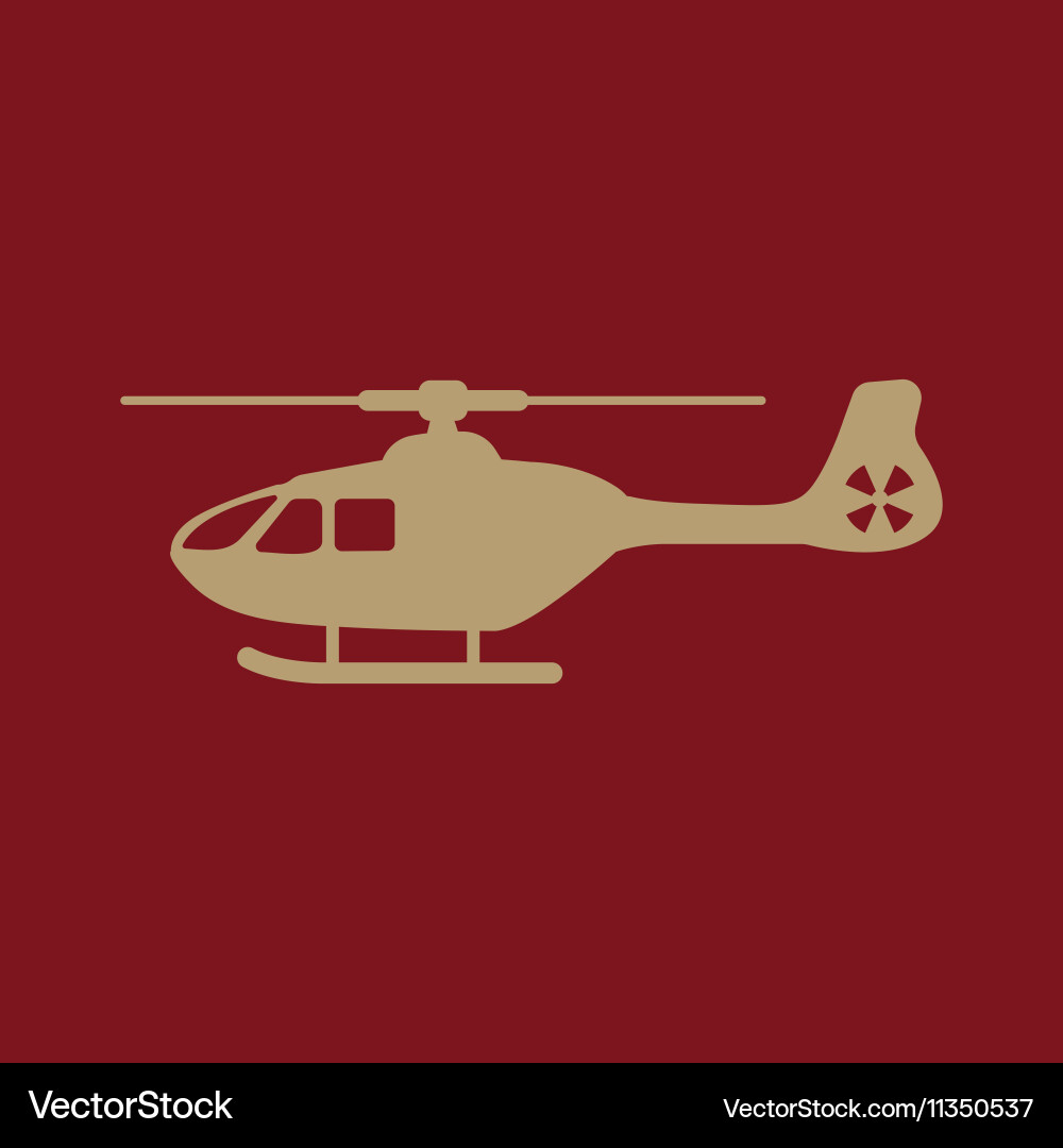 The helicopter icon Copter symbol Flat Royalty Free Vector