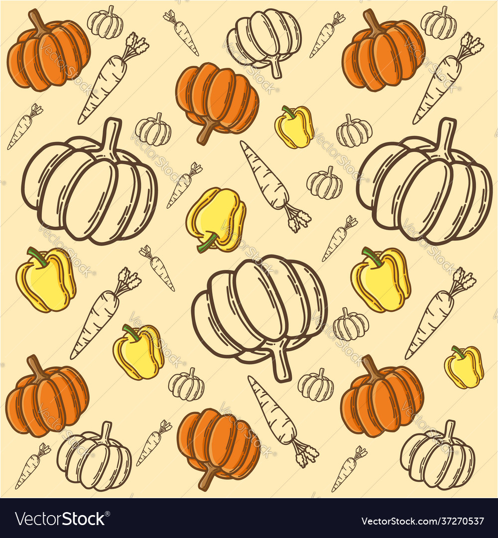 Vegetables seamless pattern Royalty Free Vector Image