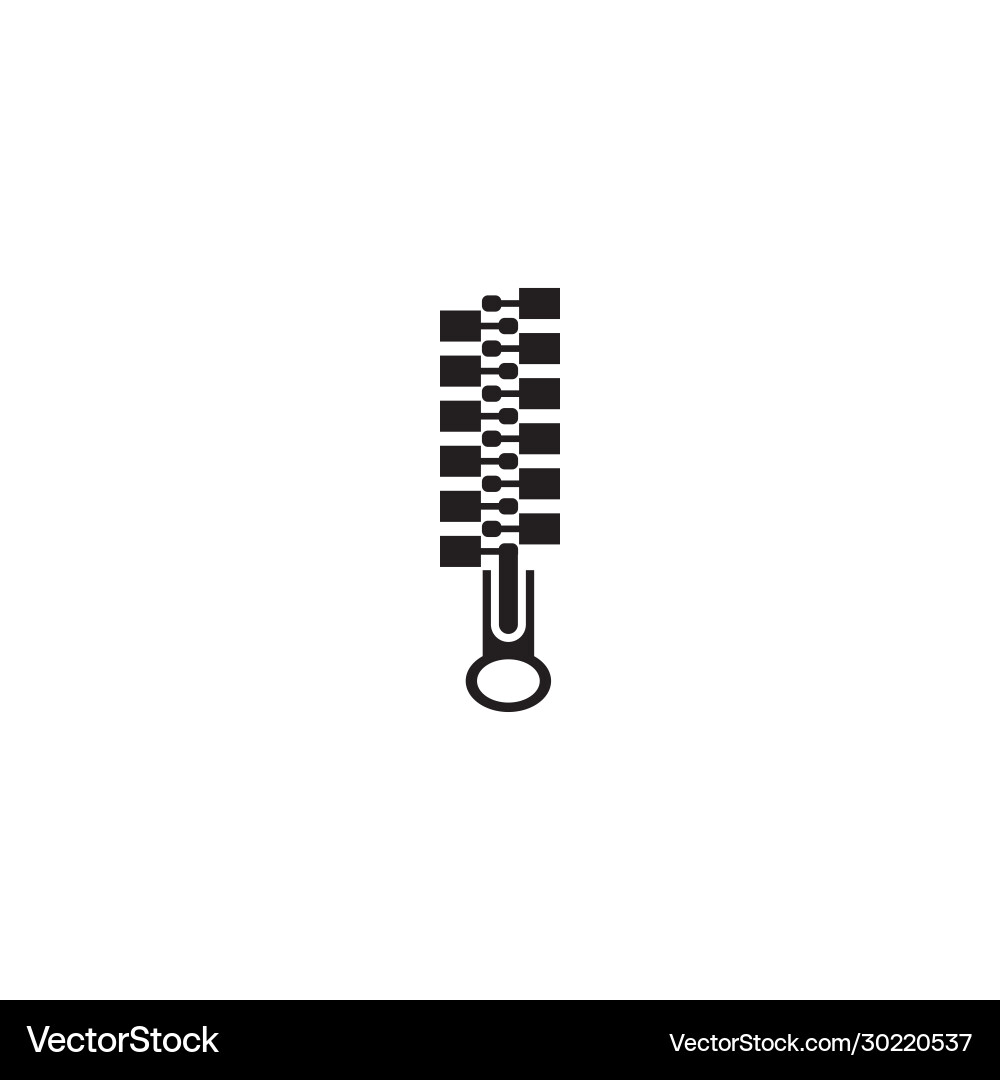 Zipper logo icon design for tailor business Vector Image