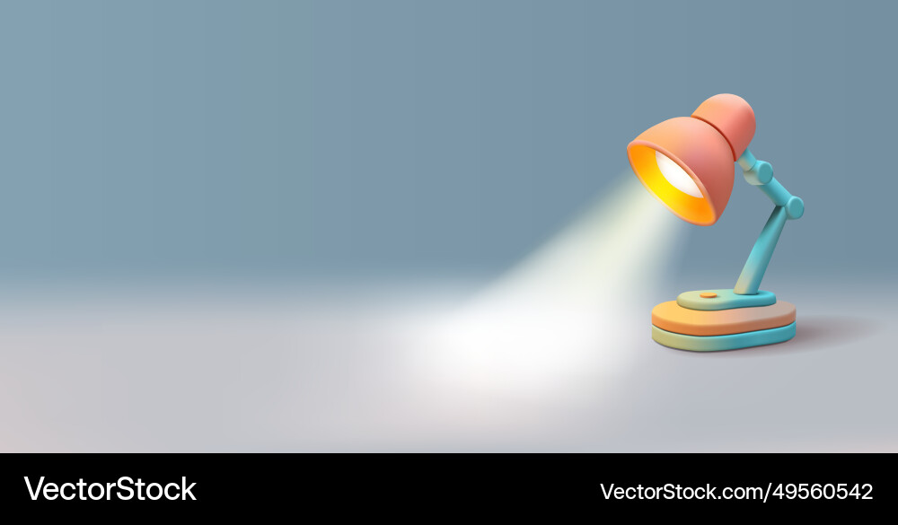 3d render of desk lamp Royalty Free Vector Image
