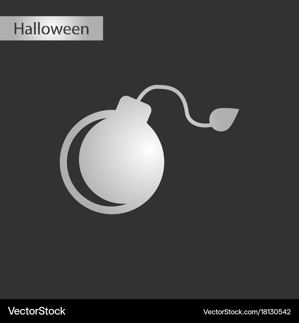 Black and white style icon bomb Royalty Free Vector Image