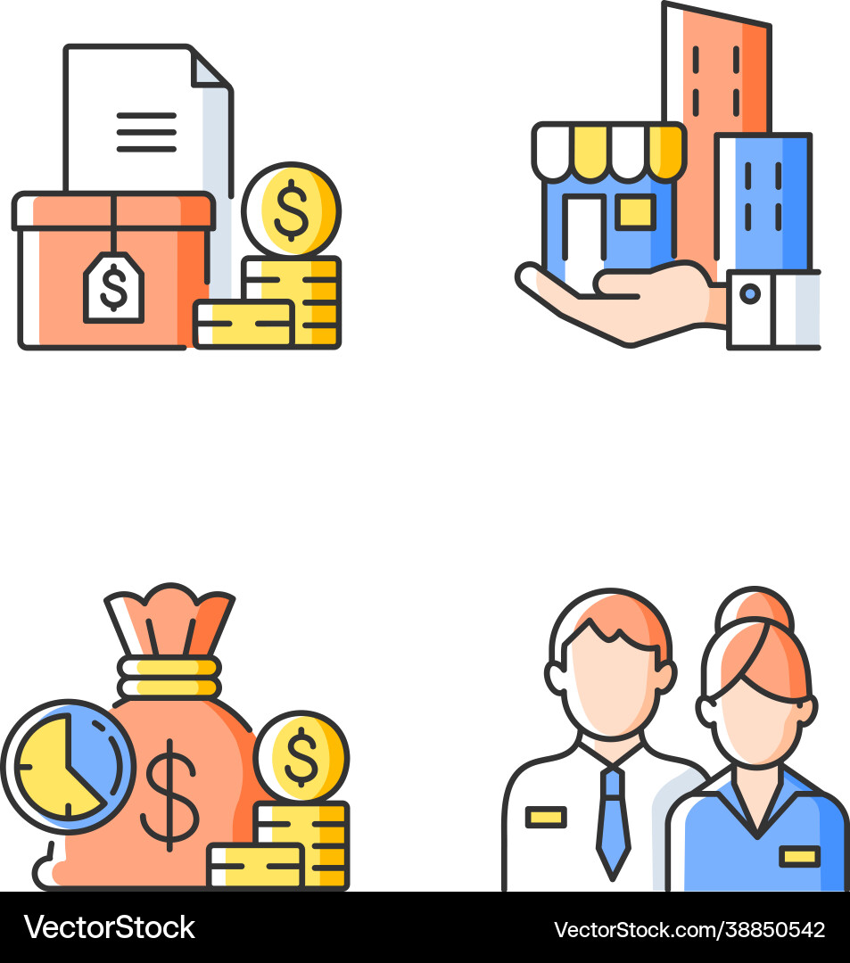 Building ownership rgb color icon Royalty Free Vector Image