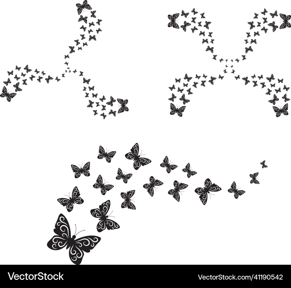 Fluttering butterflies svg butterfly Royalty Free Vector