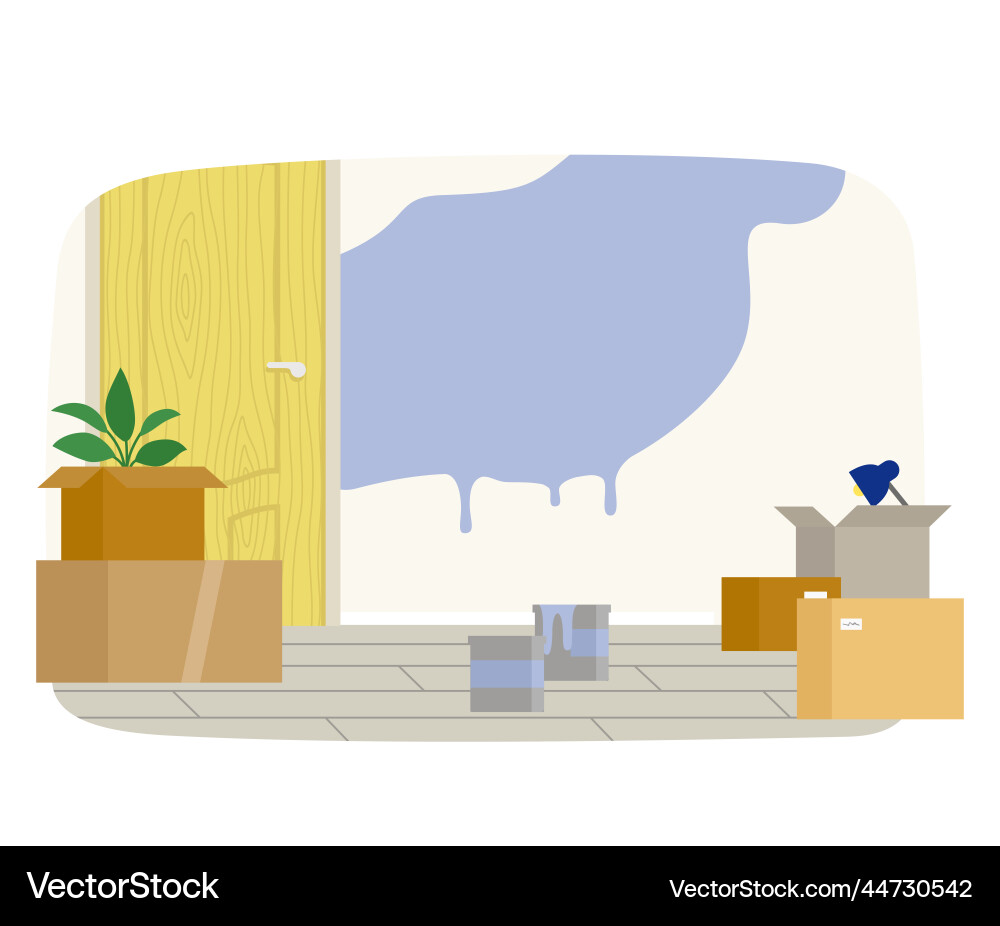 Home renovation background moving to new Vector Image