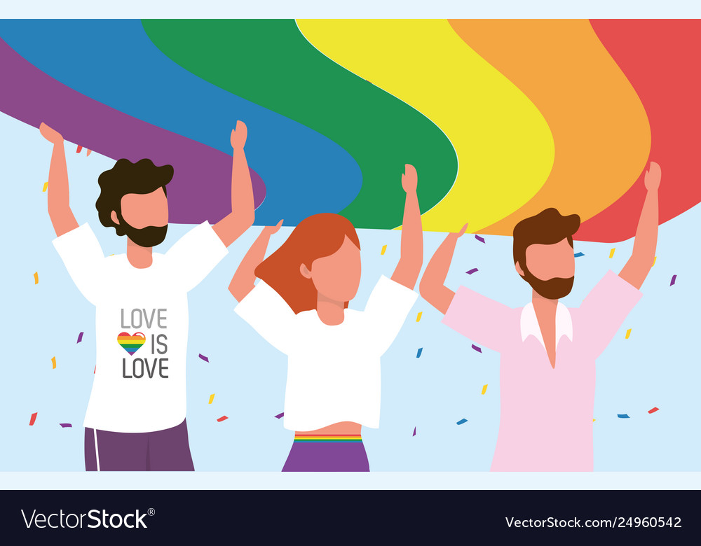 Lgbt community together to freedom and proud Vector Image Lgbt community together to freedom and proud Vector Image