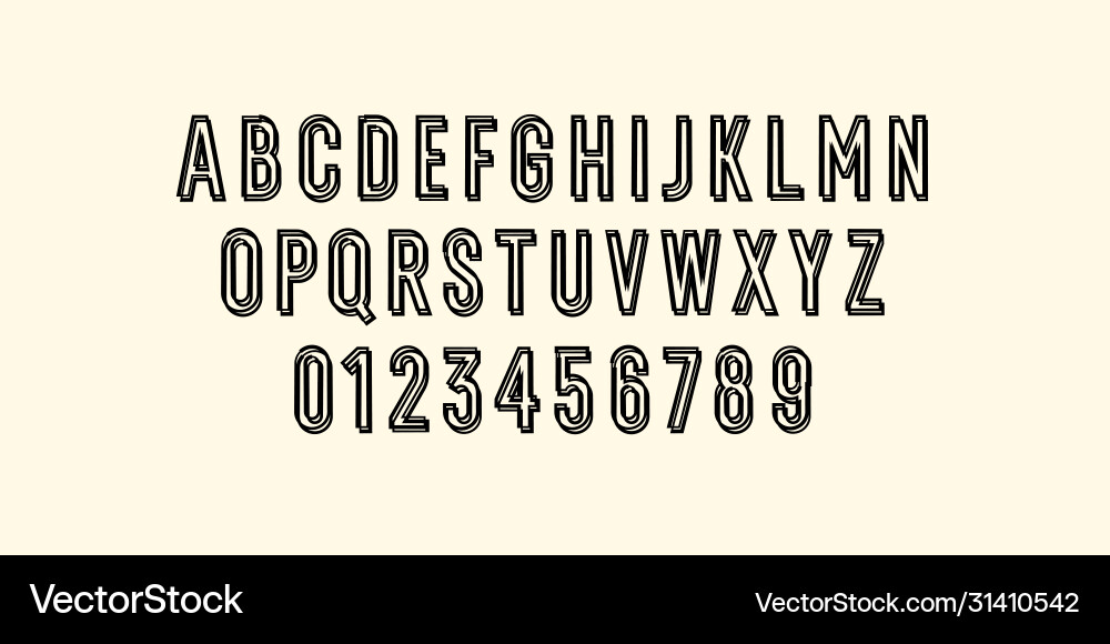 Modern alphabet font capital letters latin Vector Image
