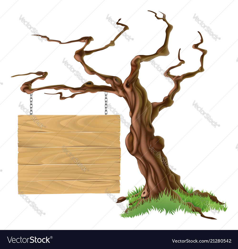 Sign tree Royalty Free Vector Image - VectorStock