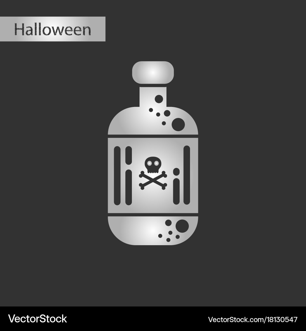 Black and white style icon potion in bottle Vector Image