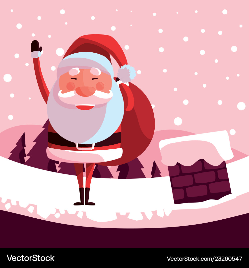 Cartoon santa claus design Royalty Free Vector Image