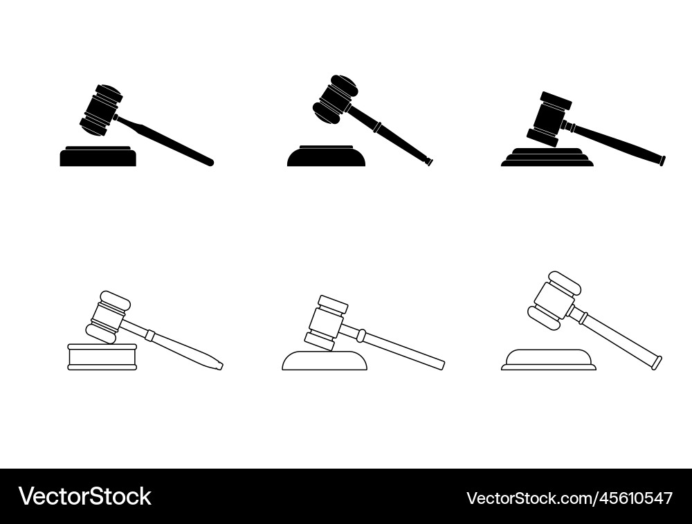 Gavel of justice Royalty Free Vector Image - VectorStock