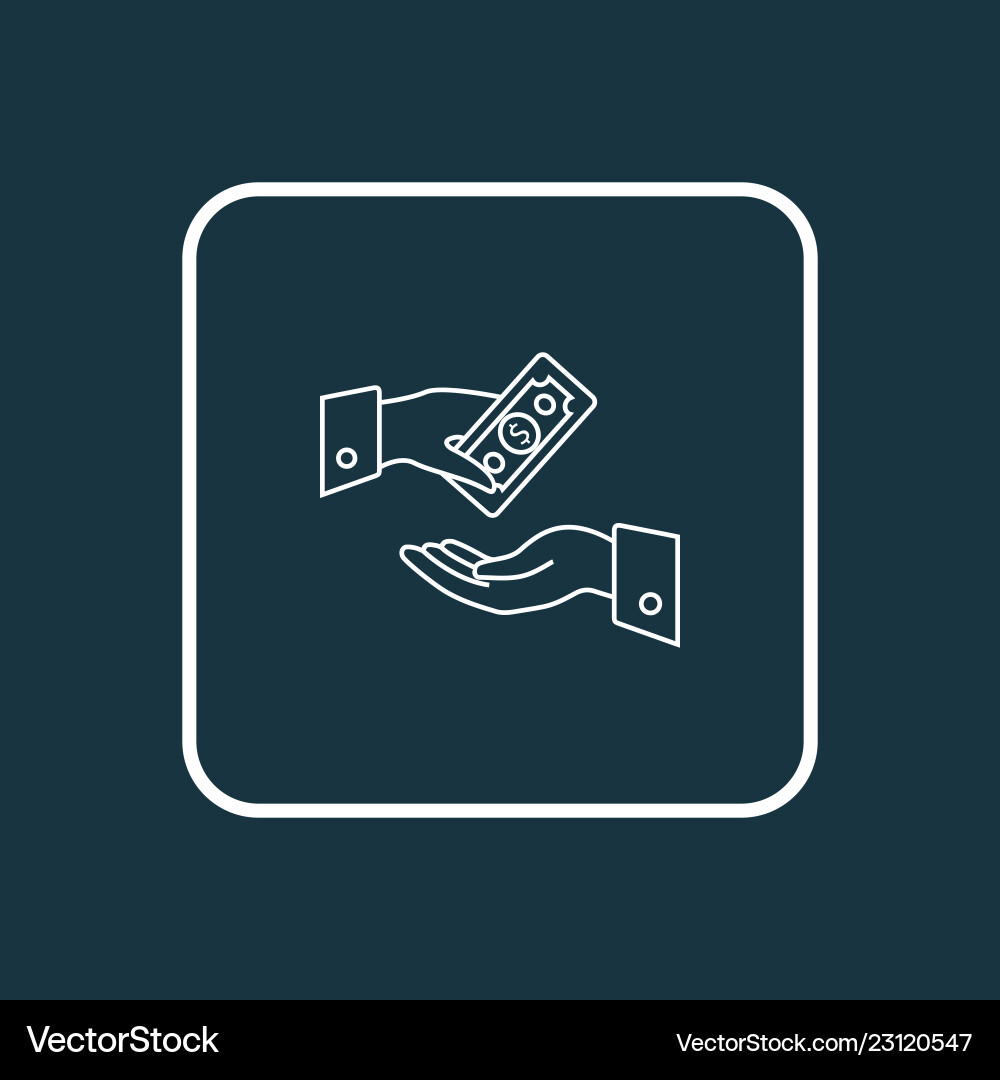 Get payment icon line symbol premium quality Vector Image