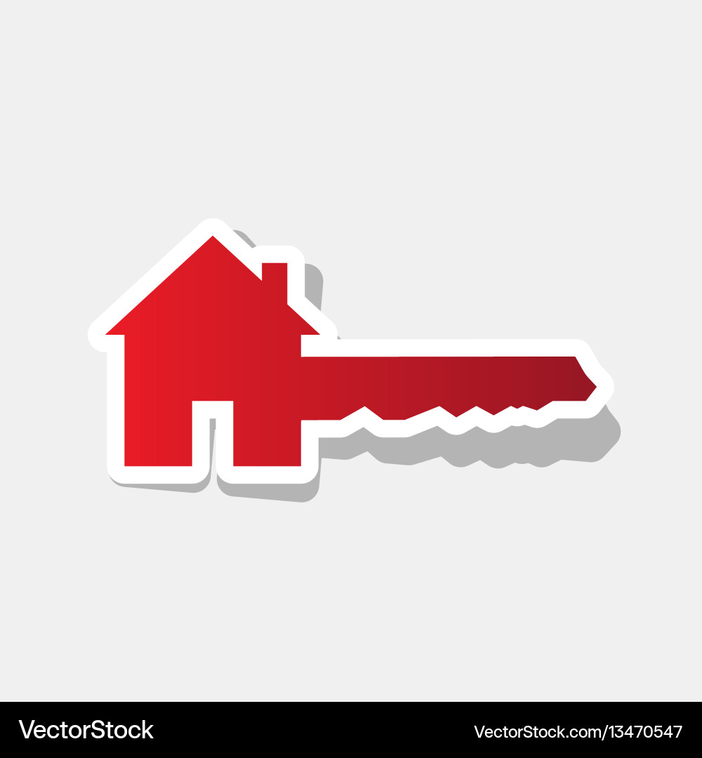 Home key sign new year reddish icon Royalty Free Vector