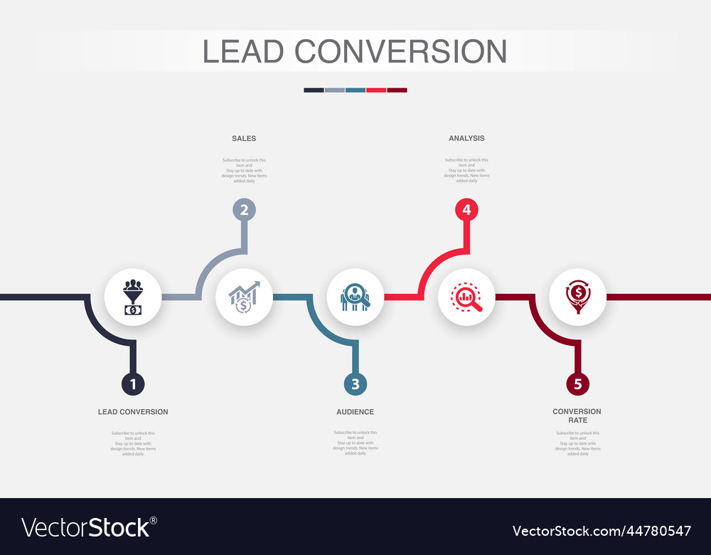 Lead conversion sales audience analysis Royalty Free Vector Lead conversion sales audience analysis Royalty Free Vector