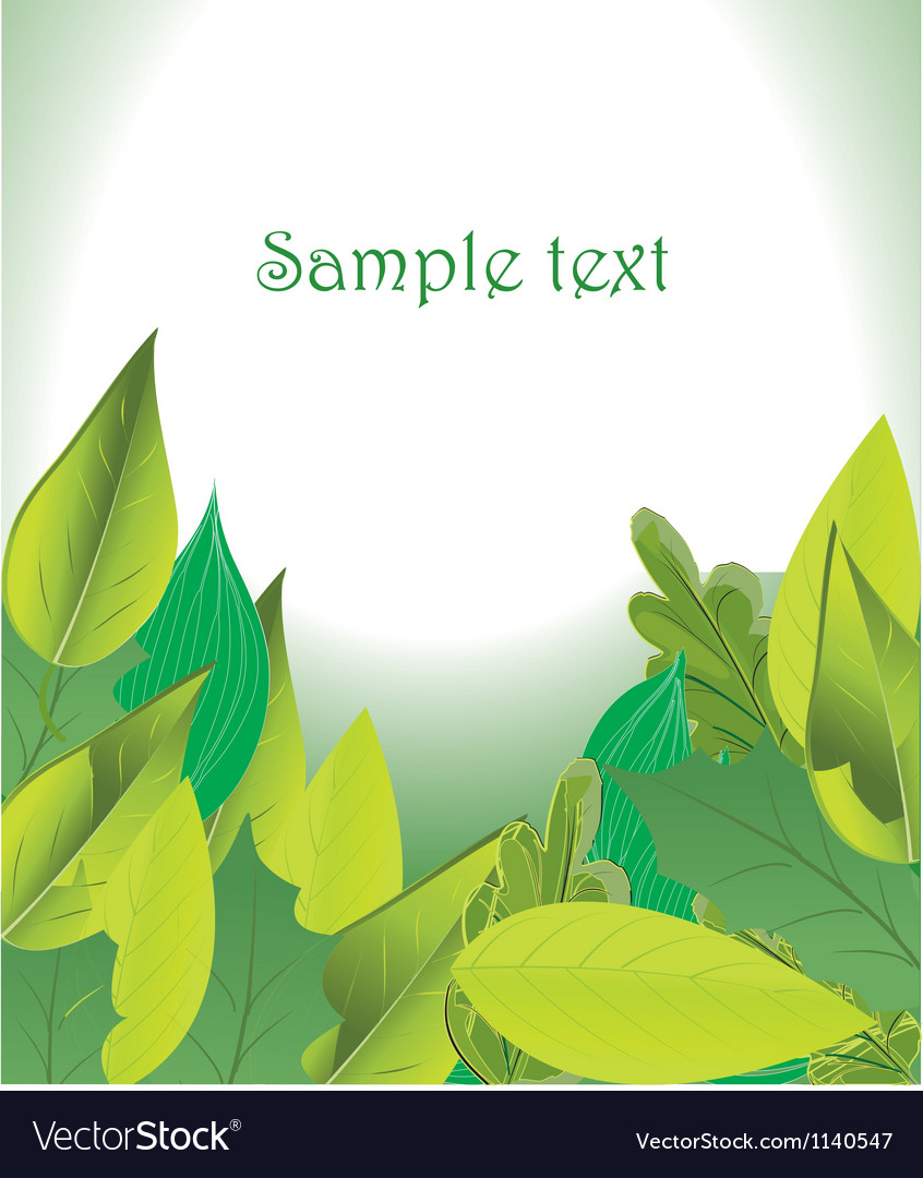 Leaf border Royalty Free Vector Image - VectorStock