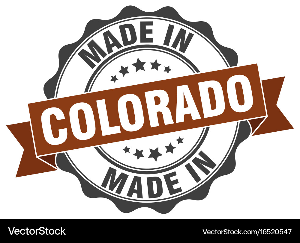 Made in colorado round seal Royalty Free Vector Image
