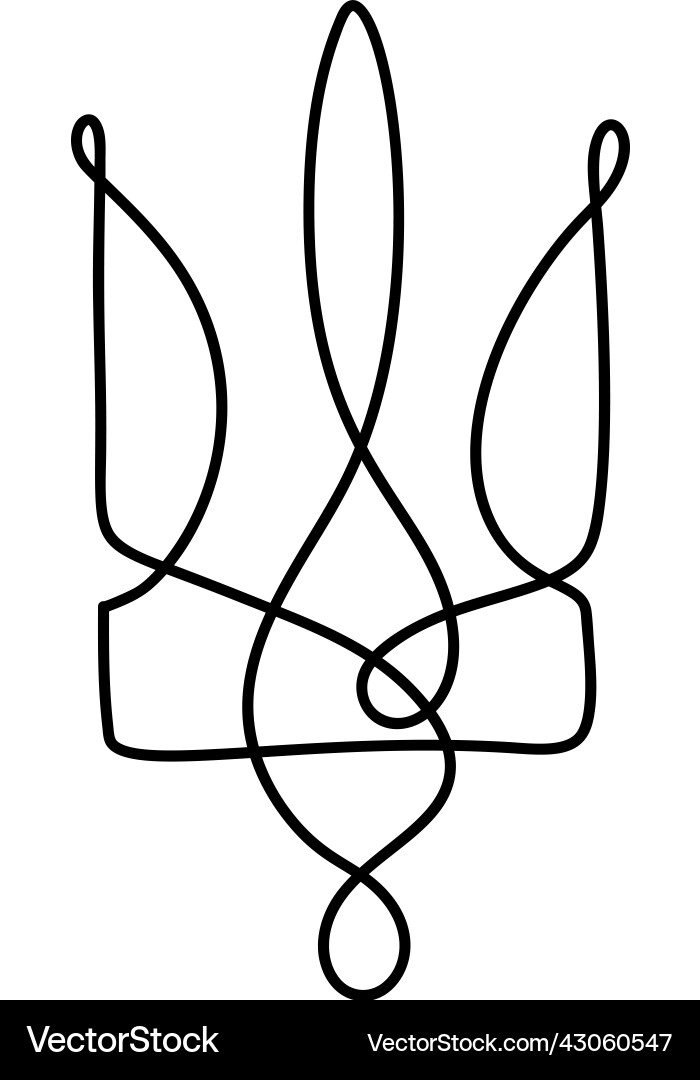 National ukrainian symbol trident icon Royalty Free Vector