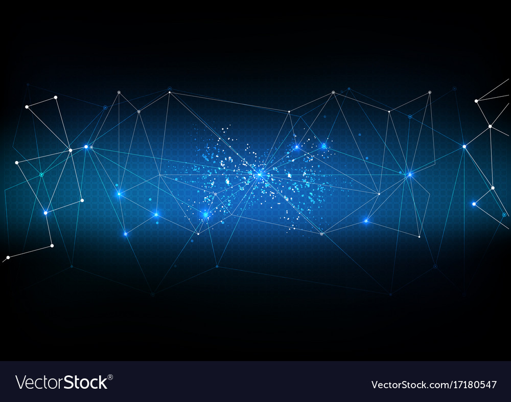 Polygon background abstract technology Royalty Free Vector