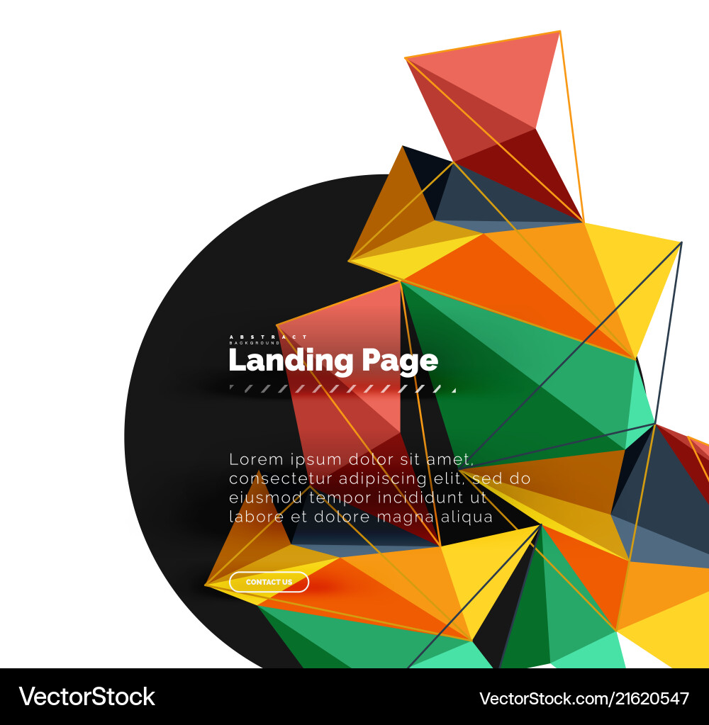 Polygonal geometric design abstract shape made of Vector Image
