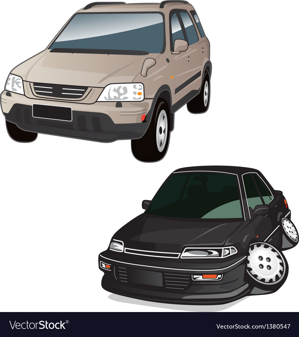 Two cars Royalty Free Vector Image - VectorStock