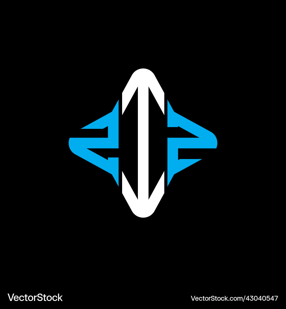 Ziz letter logo creative design with graphic Vector Image
