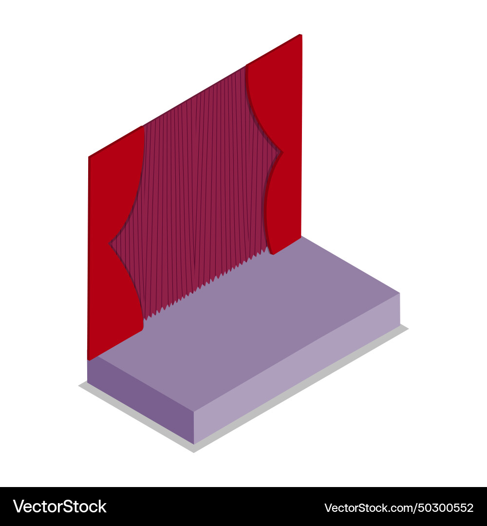 3d isometric flat set of opera scenes item Vector Image