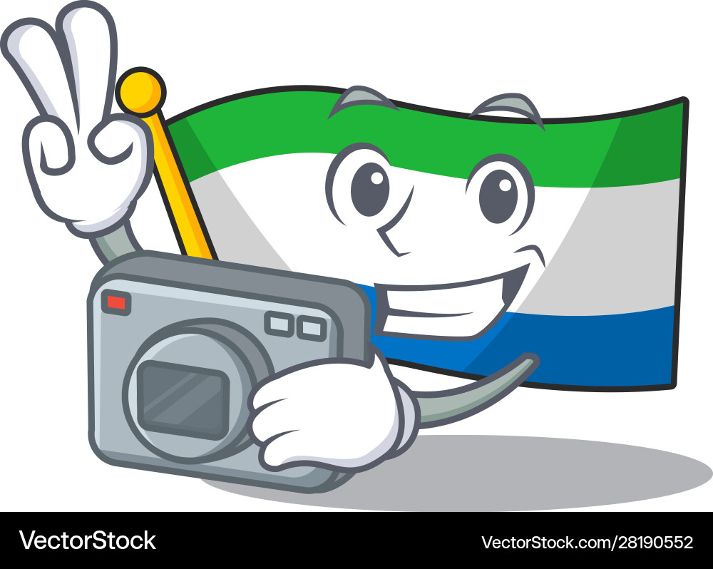 A professional photographer flag sierra Royalty Free Vector