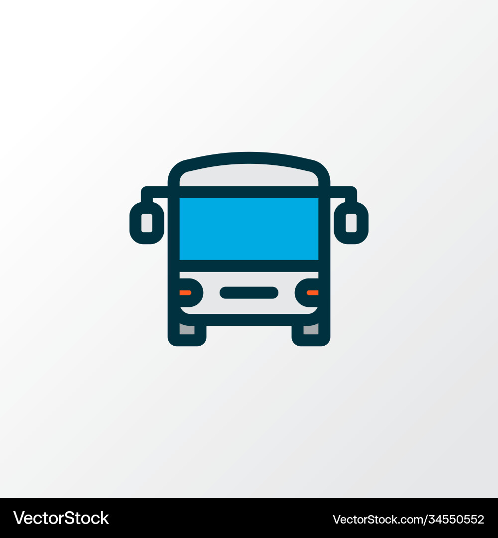Bus icon colored line symbol premium quality Vector Image