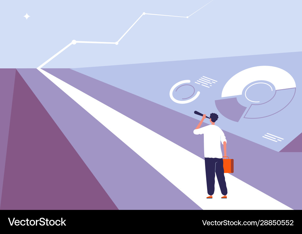 Business begin concept person standing Royalty Free Vector