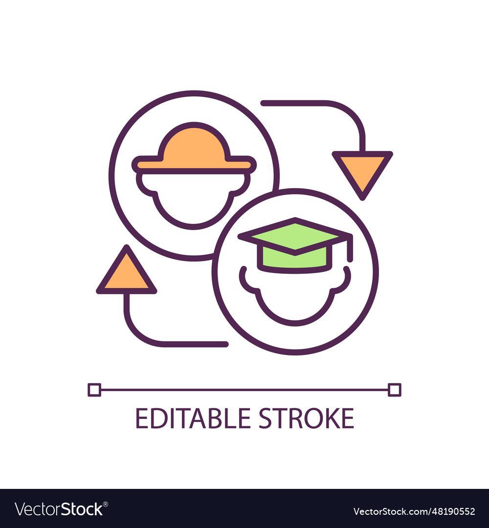 Career change rgb color icon Royalty Free Vector Image Career change rgb color icon Royalty Free Vector Image