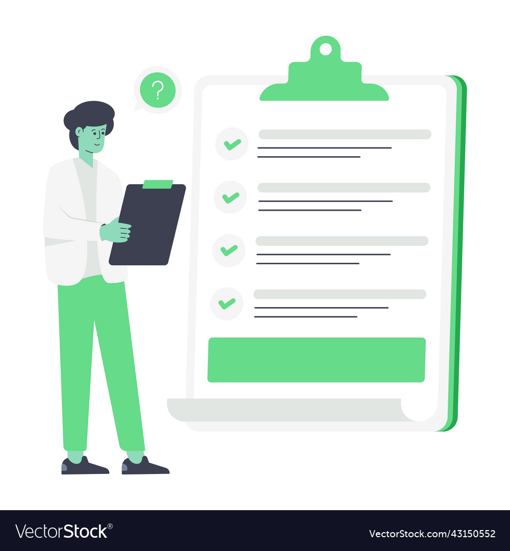 Checking inventory Royalty Free Vector Image - VectorStock