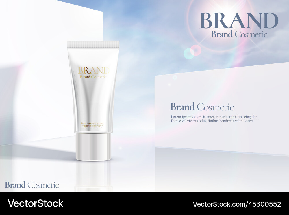 Cosmetic tube ads Royalty Free Vector Image - VectorStock