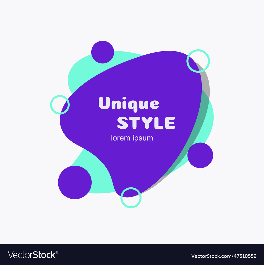 Dynamic fluid shape modern color flat style Vector Image