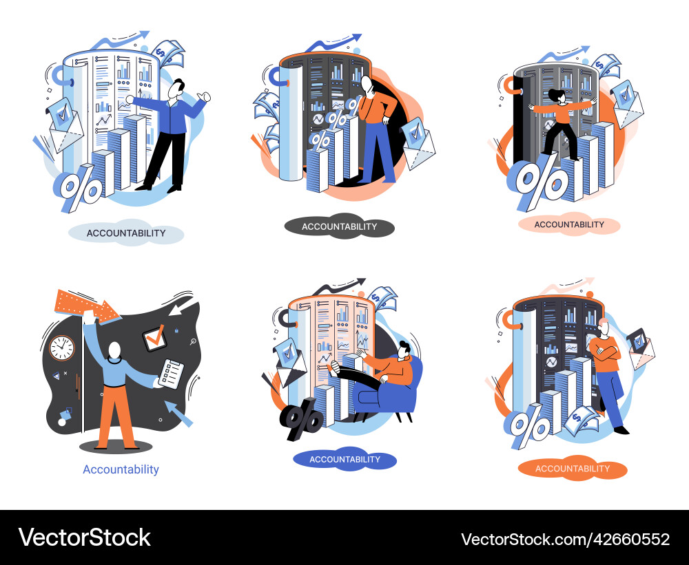 Financial administration examiner audit Royalty Free Vector