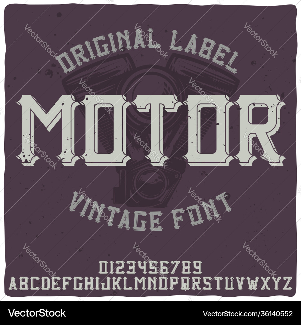 Good handcrafted font for any label design Vector Image