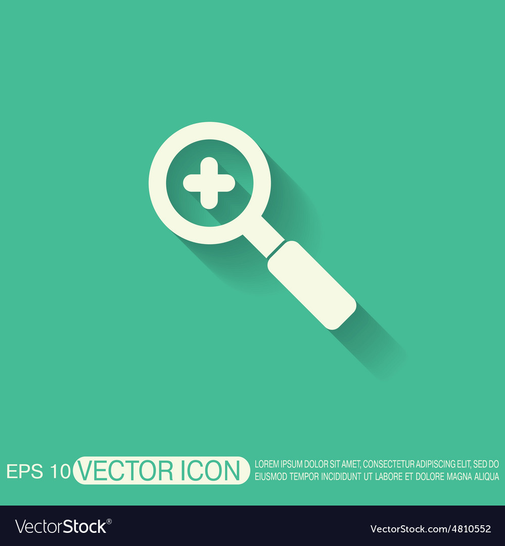 Magnifier increase Royalty Free Vector Image - VectorStock
