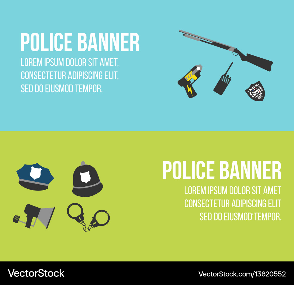 Police logos and banners Royalty Free Vector Image