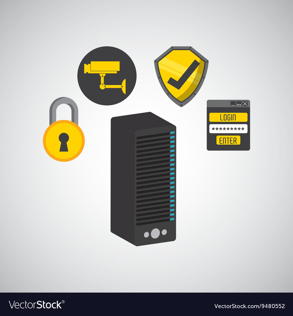 Security system design Royalty Free Vector Image
