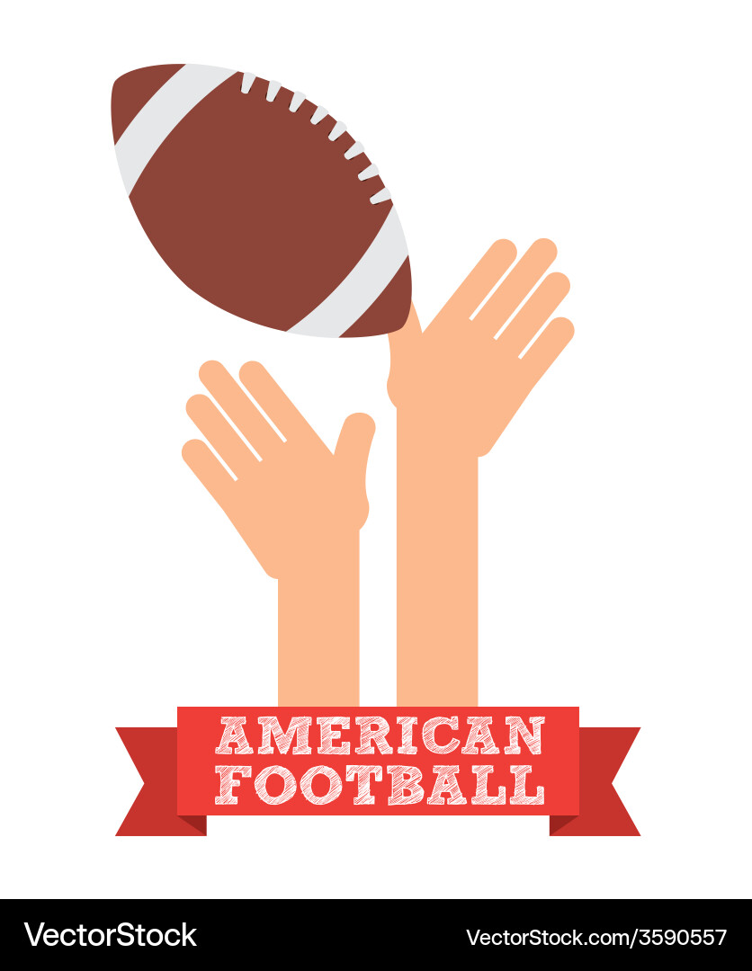 American football Royalty Free Vector Image - VectorStock