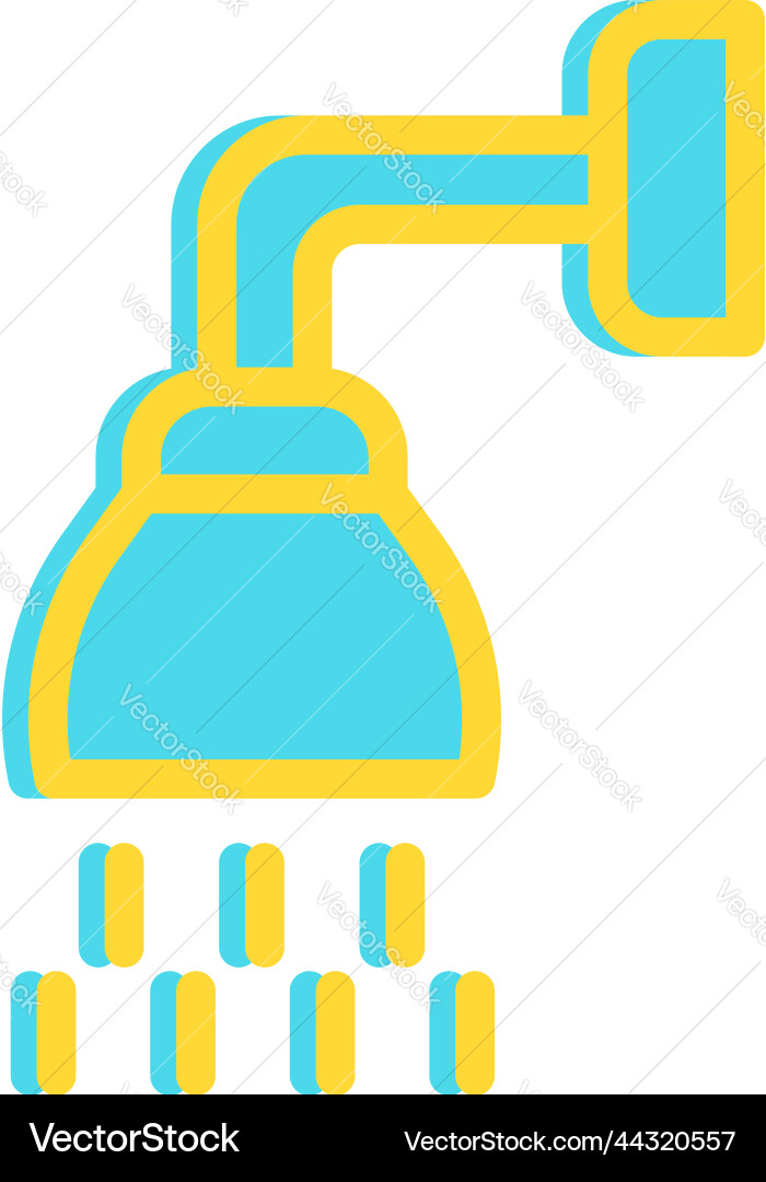 Bathroom shower on a white background Royalty Free Vector