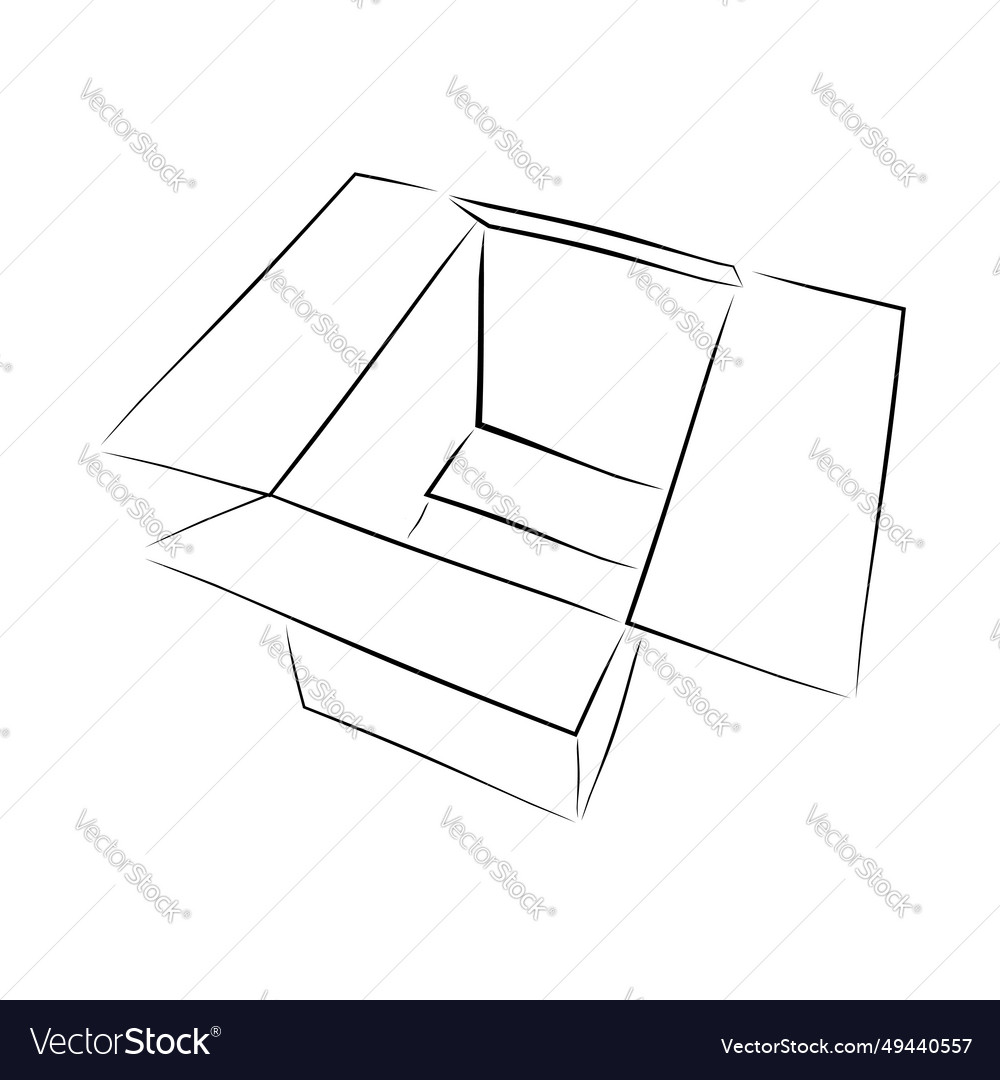 Cardboard simple hand draw sketch doodle white Vector Image Cardboard simple hand draw sketch doodle white Vector Image