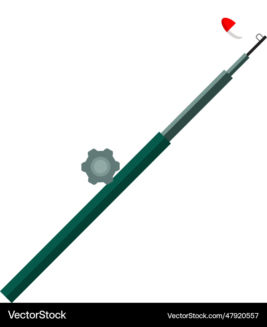 Fishing rode pole reel equipment Royalty Free Vector Image